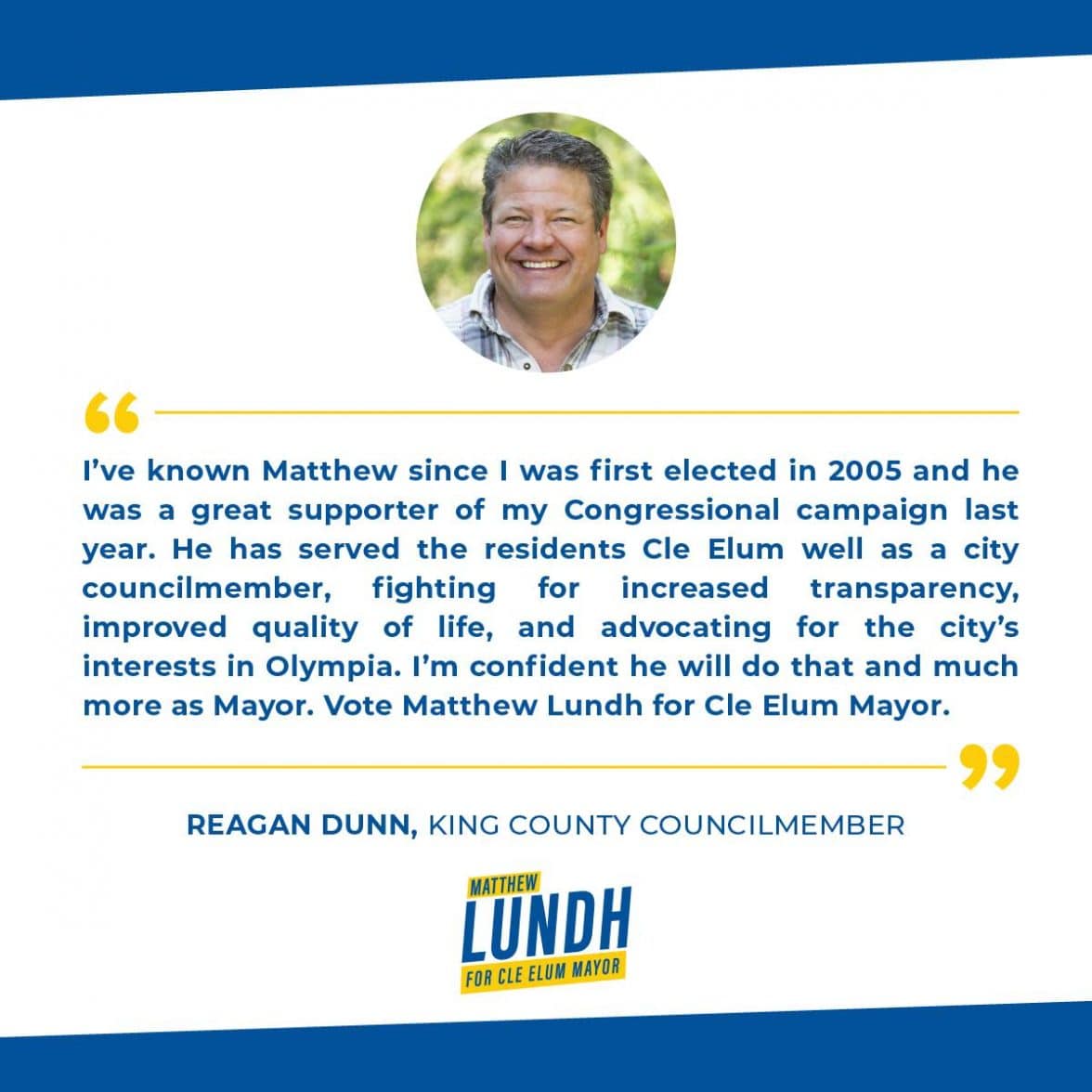 Why Vote for Matthew? - Matthew Lundh for Cle Elum Mayor